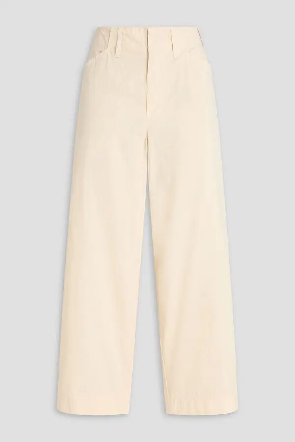 Rag & Bone Banks Cropped Cotton-canvas Wide-leg Pants