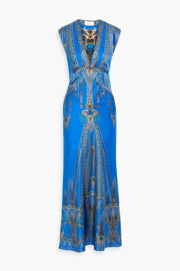 Camilla Printed Silk-satin Maxi Dress