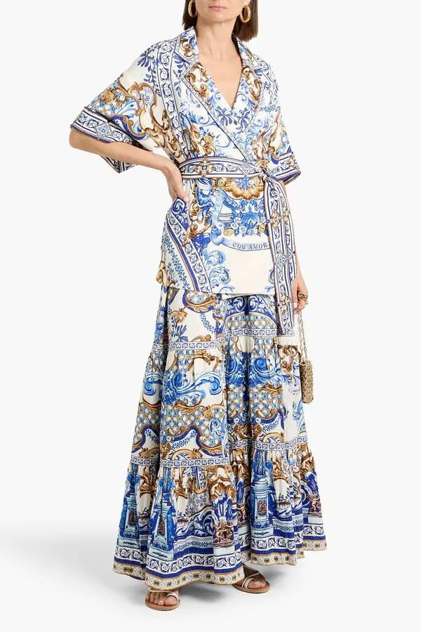 Camilla Crystal-embellished Printed Woven Jacket