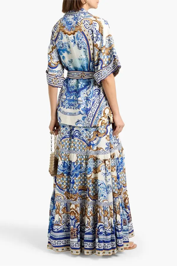 Camilla Crystal-embellished Printed Woven Jacket