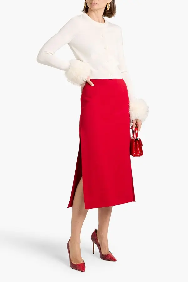 Alice + Olivia Dollie Wool-blend Cardigan - Ecru