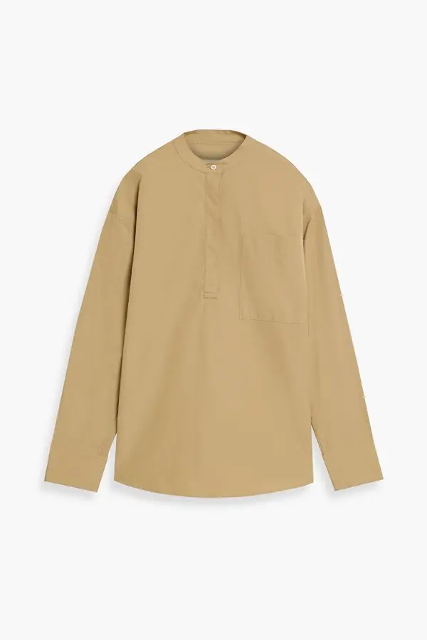 Loulou De Saison Pavi Cotton-poplin Shirt - Sand