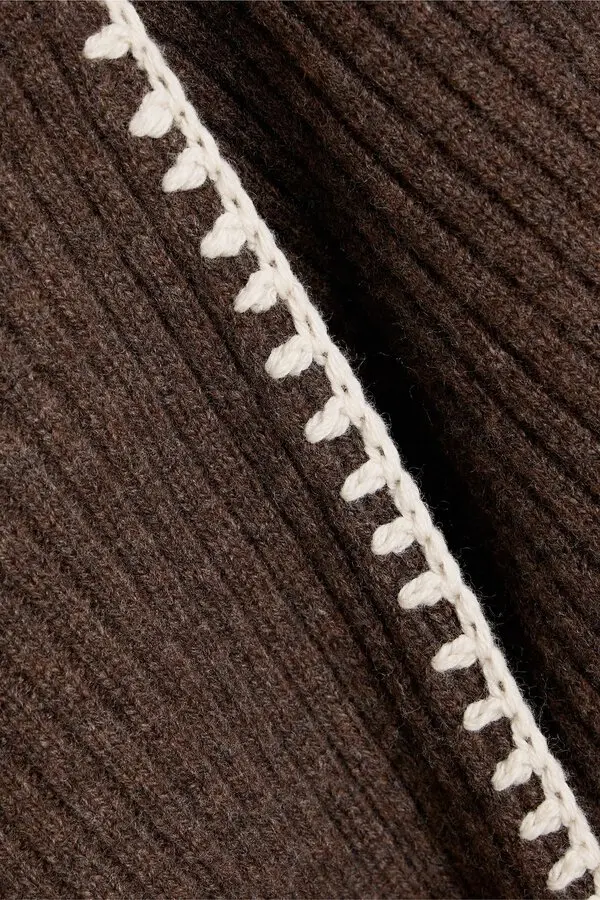 Rag & Bone Ingrid Embroidered Wool Turtleneck Sweater
