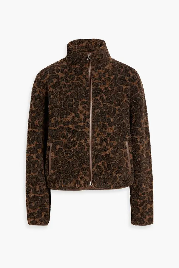Rag & Bone Leopard-print Teddy Fleece Jacket - Brown