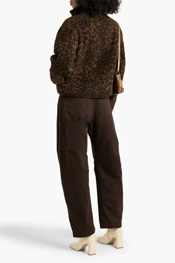 Rag & Bone Leopard-print Teddy Fleece Jacket - Brown