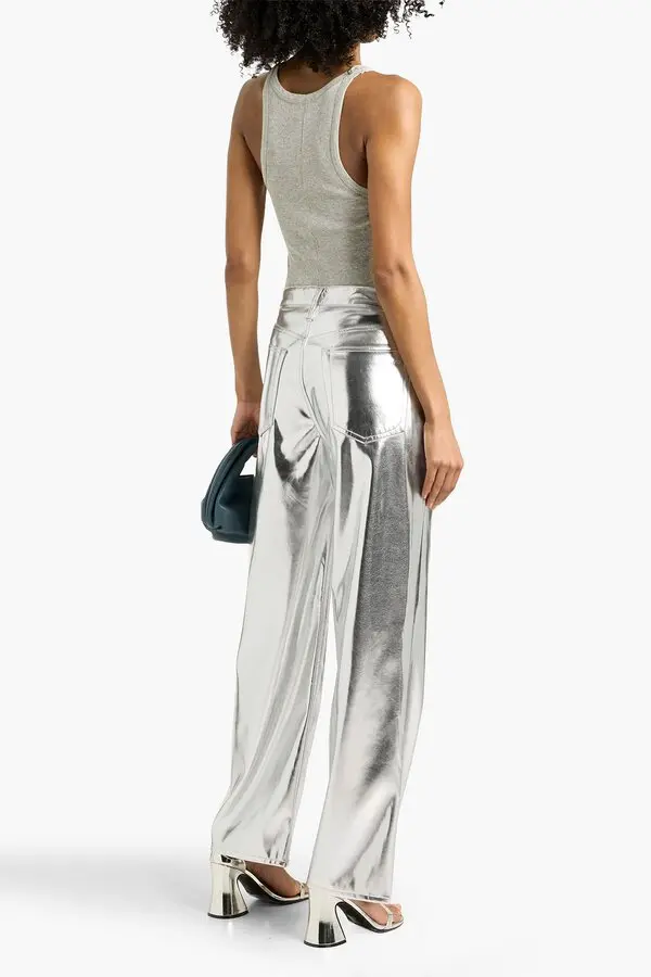 Rag & Bone Logan Metallic Straight-leg Pants