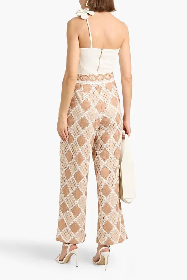 PatBO Bossa Crochet Wide-leg Pants