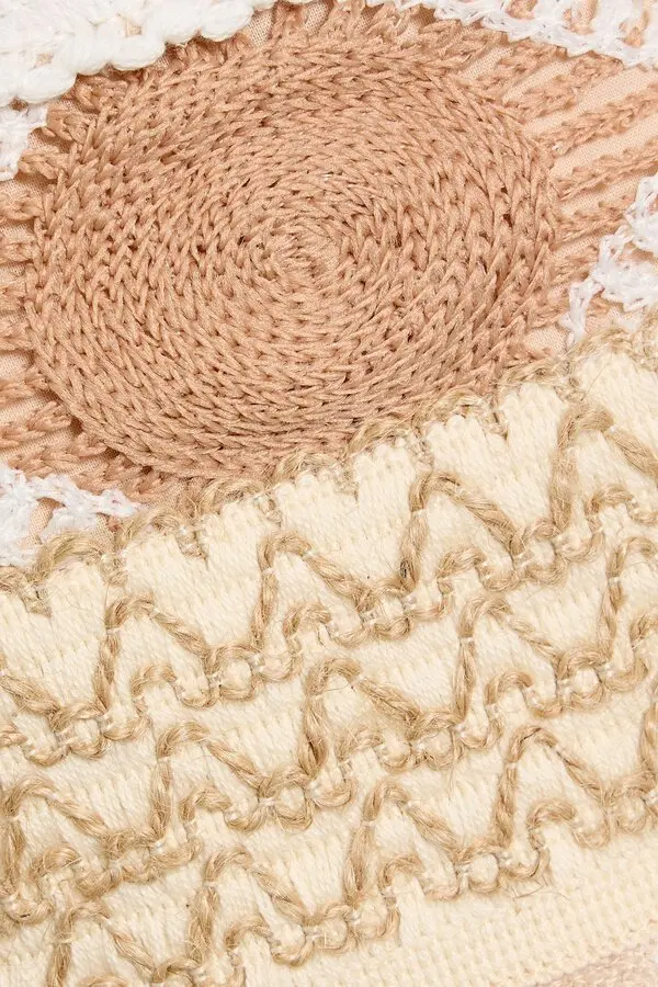 PatBO Bossa Crochet Peplum Top
