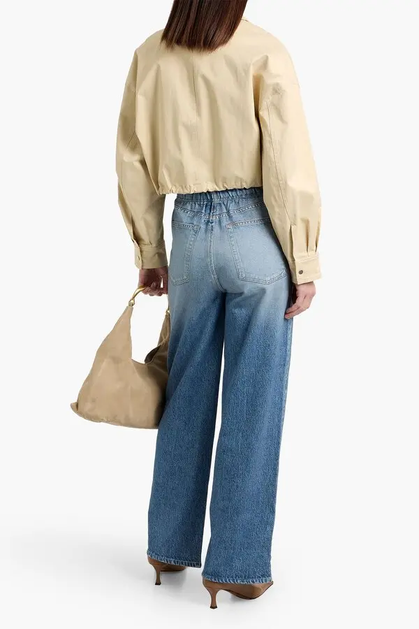Rag & Bone Miramar Denim-effect Cotton-terry Pants - Light Denim