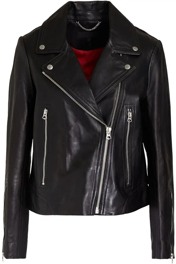Rag & Bone Mack Leather Biker Jacket - Black
