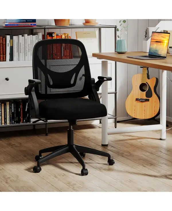 GOUUN Ergonomic Office Chair With Lumbar Support And Flip-up Arms