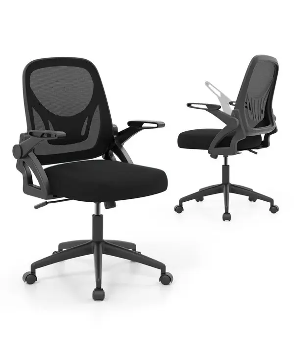 GOUUN Ergonomic Office Chair With Lumbar Support And Flip-up Arms