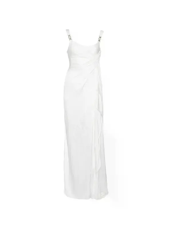 Versace Draped Jersey Dress - White
