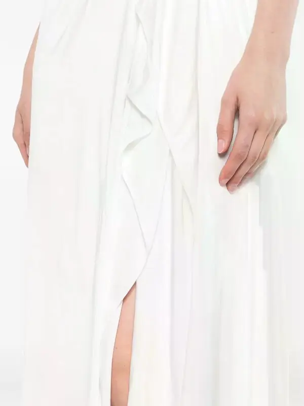Versace Draped Jersey Dress - White