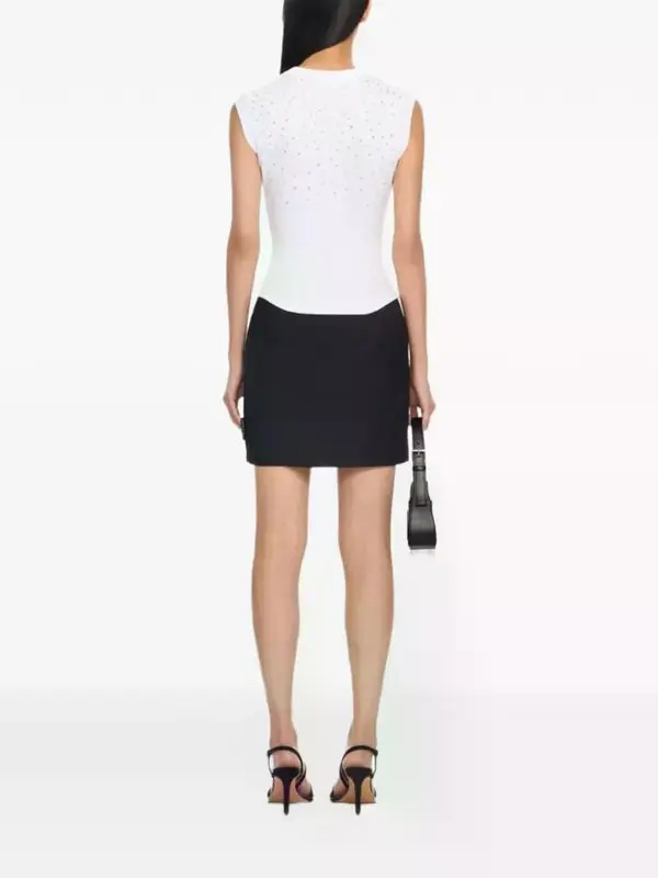 Off-White X Swarovski Crystal-embellished Ribbed Top