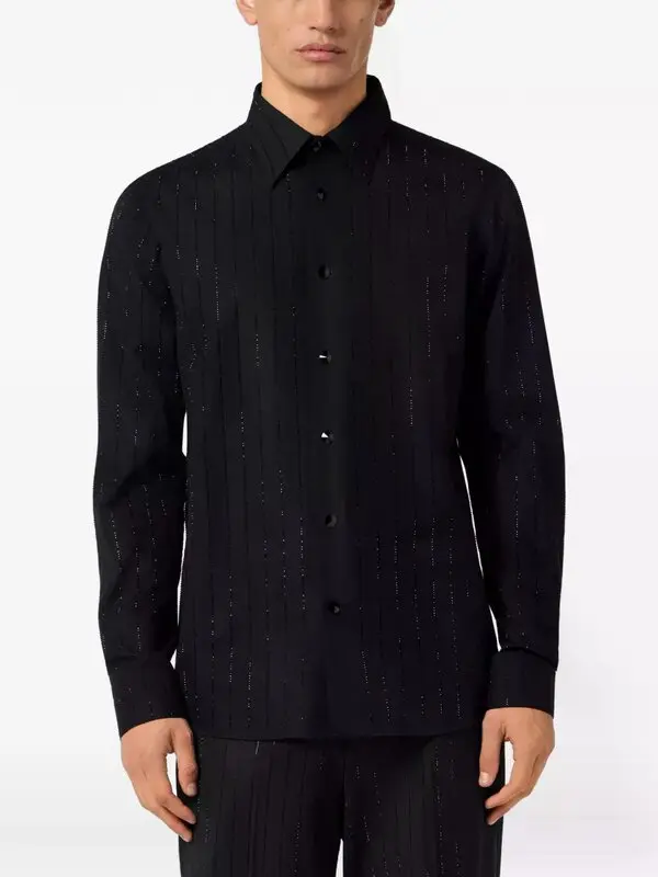 Philipp Plein Stripes Stones Shirt