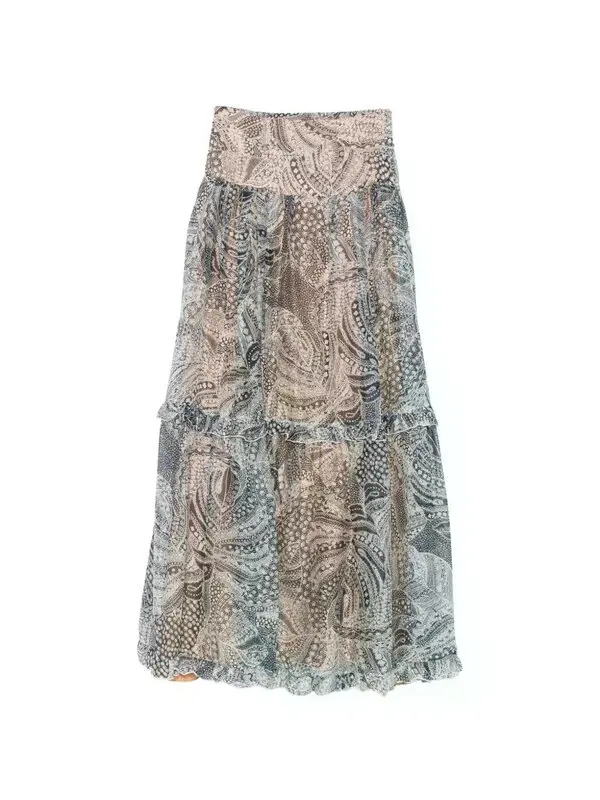Raquel Diniz Cecilia Paisley-print Tiered Skirt