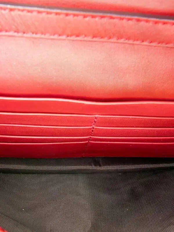 Gucci Microssima Wallet On Strap Crossbody Bag - Red
