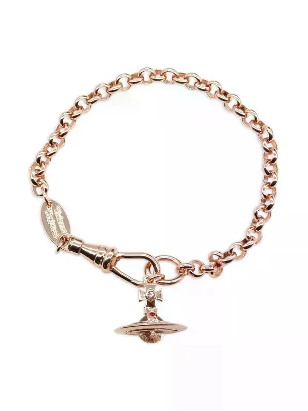 VIVIENNE WESTWOOD 20s Logo-charm Bracelet - Pink