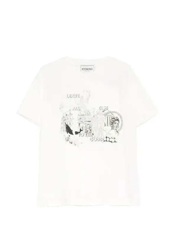 Iceberg Graphic-print T-shirt - Neutrals