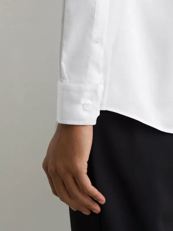 REISS Reg Storm Regular Fit Cotton Double-cuff Shirt - White