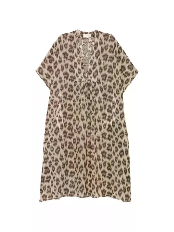 PSOPHIA Animal-print Midi Dress - Neutrals