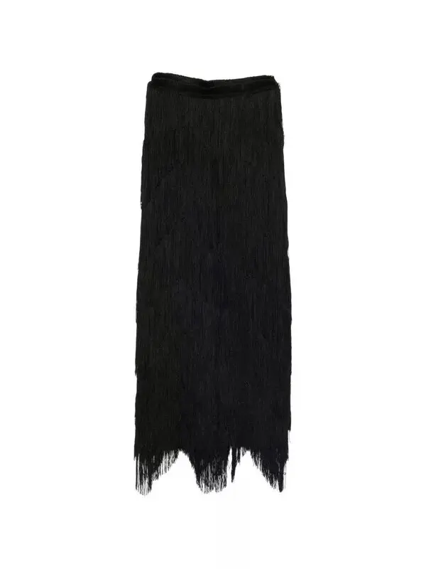 BLESS Fringed Maxi Skirt
