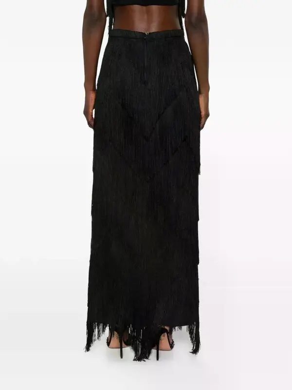 BLESS Fringed Maxi Skirt