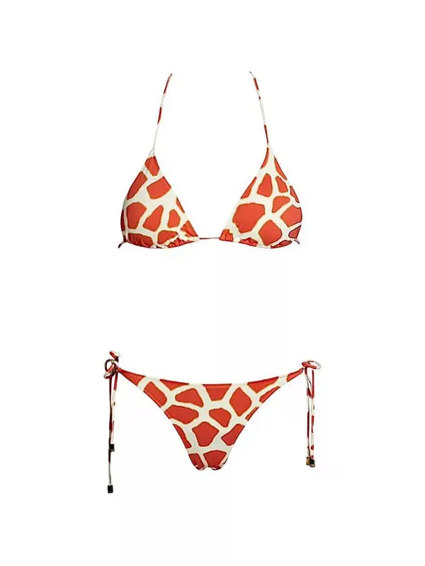 SOFIA ERHAN Giraffe-print Bikini - Orange