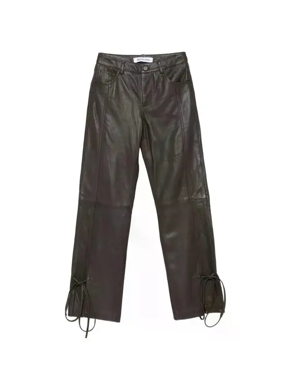 WON HUNDRED Bella String Leather Trousers
