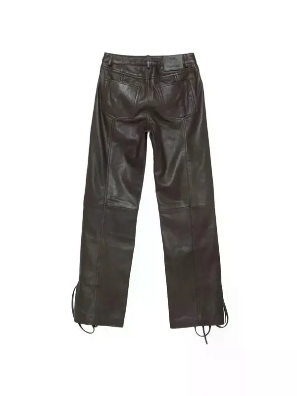 WON HUNDRED Bella String Leather Trousers