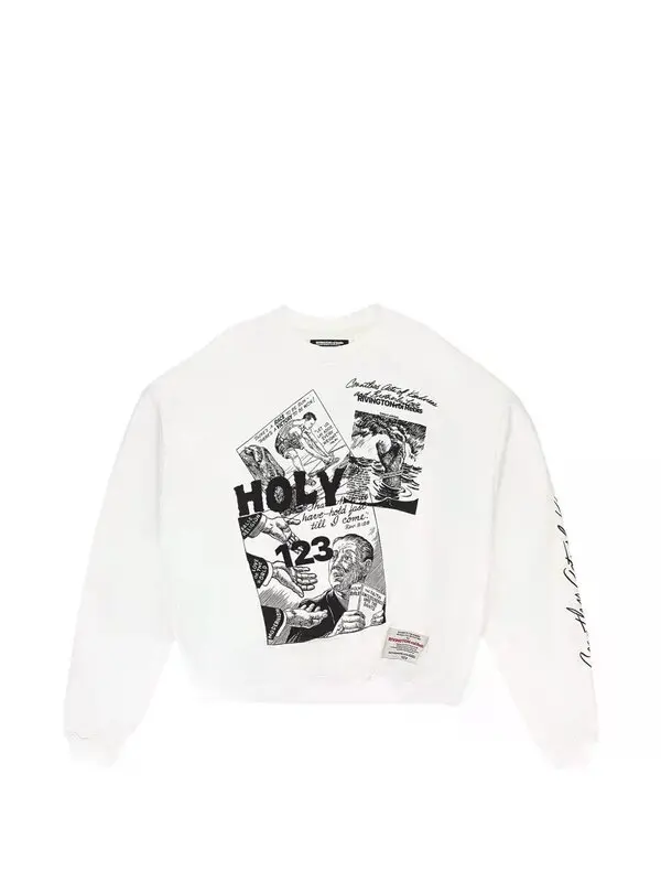 RRR123 Graphic-print Sweatshirt - White
