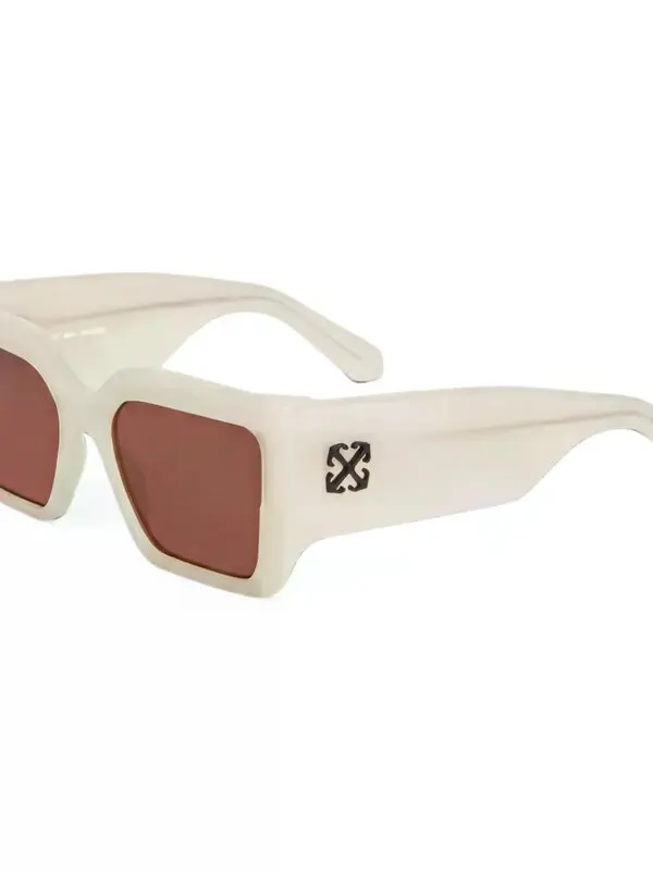 Off-White Square Frame Sunglasses - Neutrals