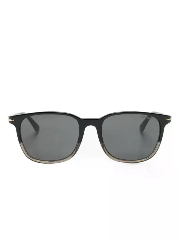Montblanc Two-tone Square-frame Sunglasses - Black