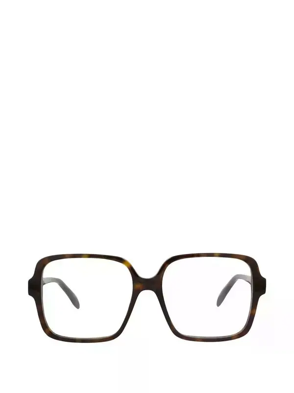 Alexander McQueen Square Frame Eyeglasses - Brown