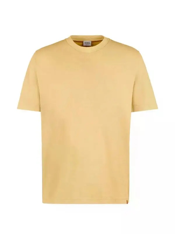 TOD'S Embroidered-logo T-shirt - Yellow