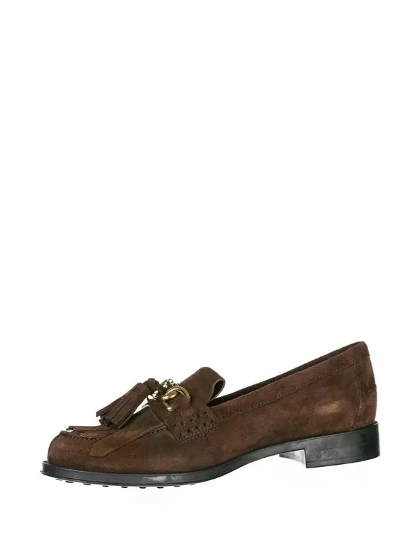 TOD'S Double-t Tassel Suede Loafers