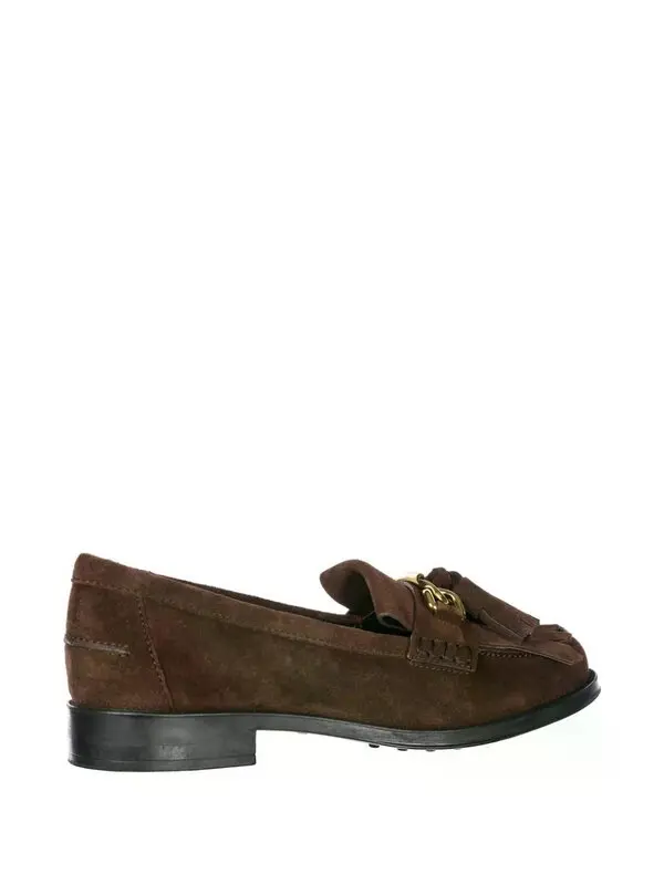 TOD'S Double-t Tassel Suede Loafers