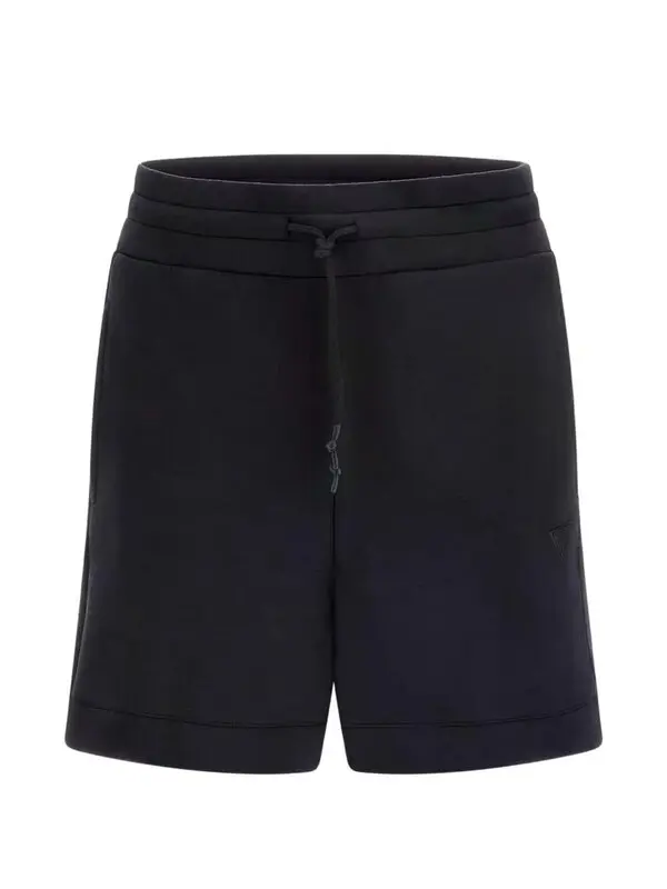 Guess Scuba Drawstring Rolled-hem Shorts - Black