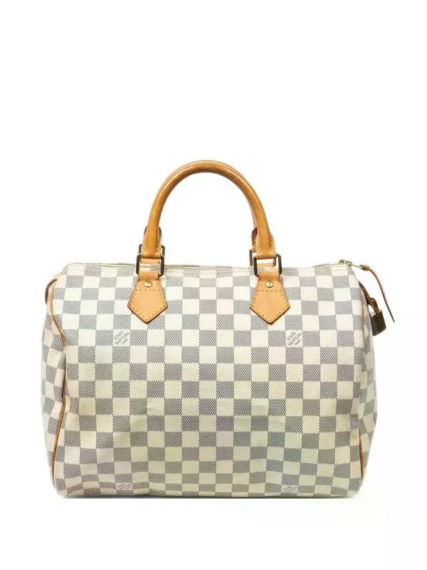 LOUIS VUITTON Speedy Damier Azur Top-handle Handbag - Neutrals