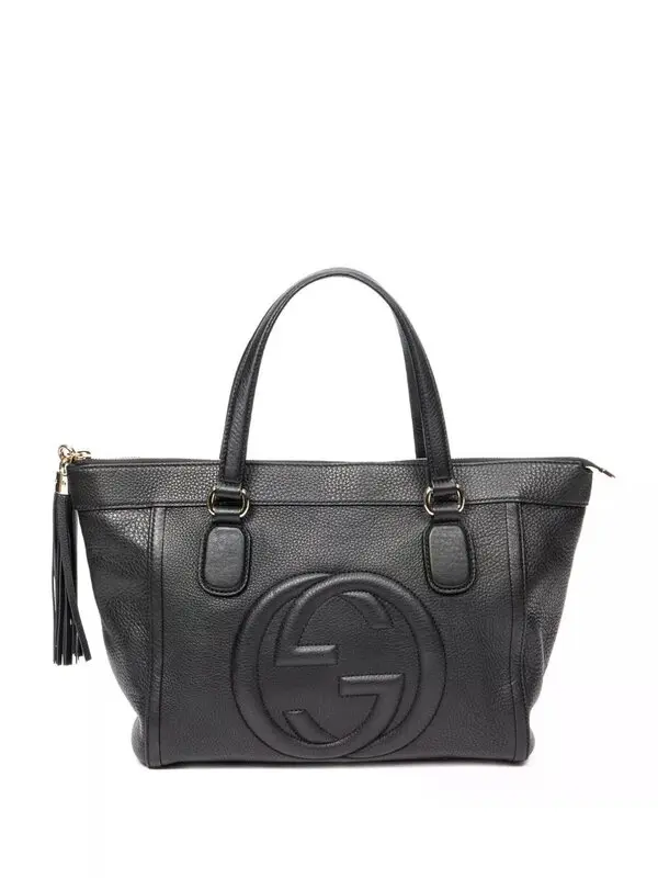 Gucci Soho Working Interlocking-g Tassel Detail Leather Tote Bag