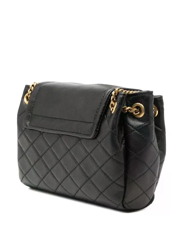 Saint Laurent Mini Quilted Lambskin Monogram Nolita Crossbody Bag - Black