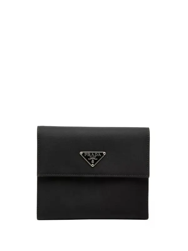 Prada 2000-2012 Tessuto Trifold Wallet Small Wallets - Black