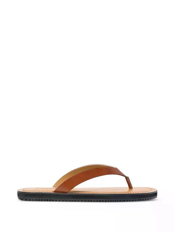 SCAROSSO Ascanio Leather Sandals - Brown