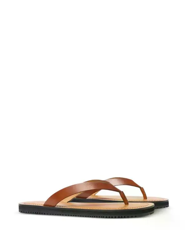 SCAROSSO Ascanio Leather Sandals - Brown