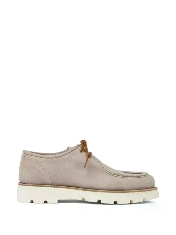 SCAROSSO Damiano Lug-sole Derby Shoes - Neutrals