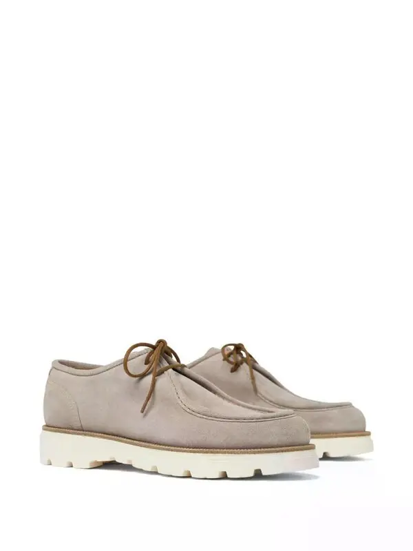SCAROSSO Damiano Lug-sole Derby Shoes - Neutrals