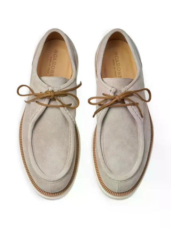 SCAROSSO Damiano Lug-sole Derby Shoes - Neutrals