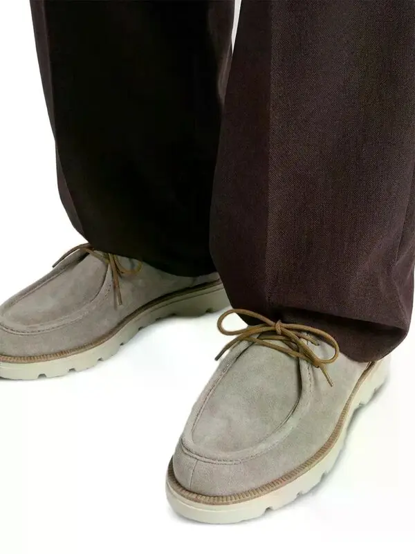 SCAROSSO Damiano Lug-sole Derby Shoes - Neutrals