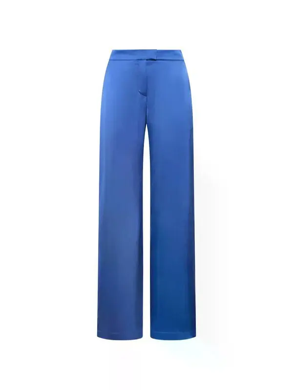 Malìparmi Satin Straight-leg Trousers - Blue